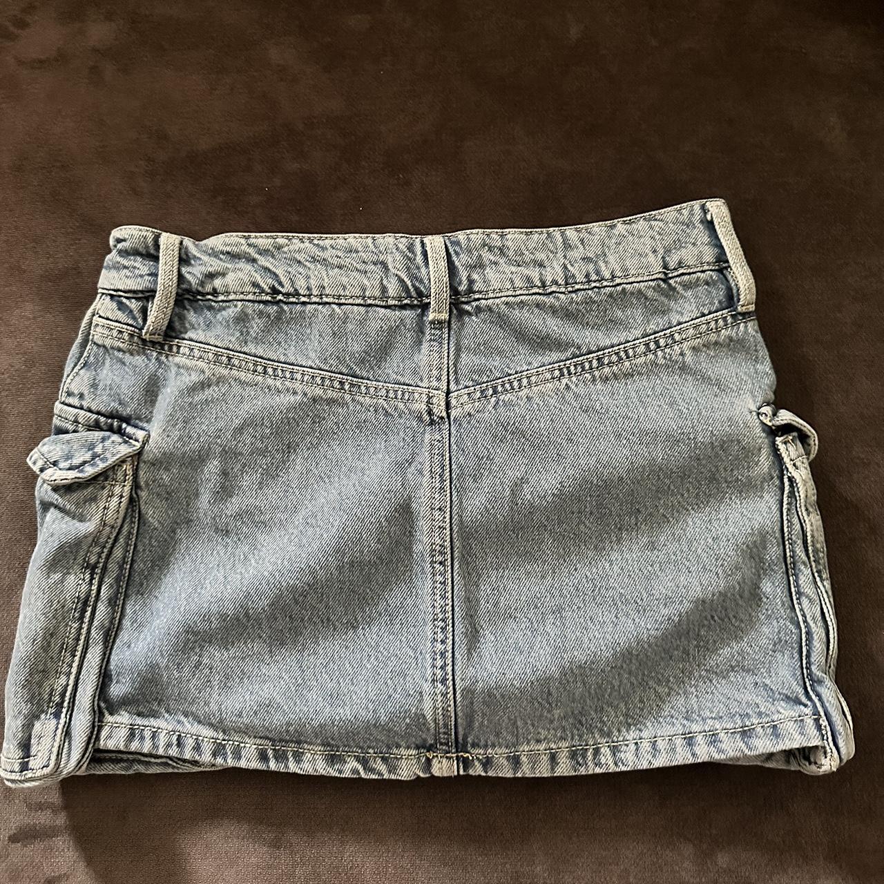 Garage denim cargo mini skort! -built in shorts... - Depop