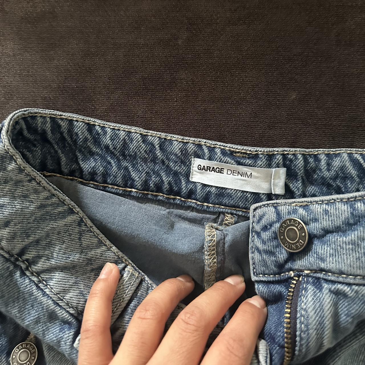 Garage denim cargo mini skort! -built in shorts... - Depop