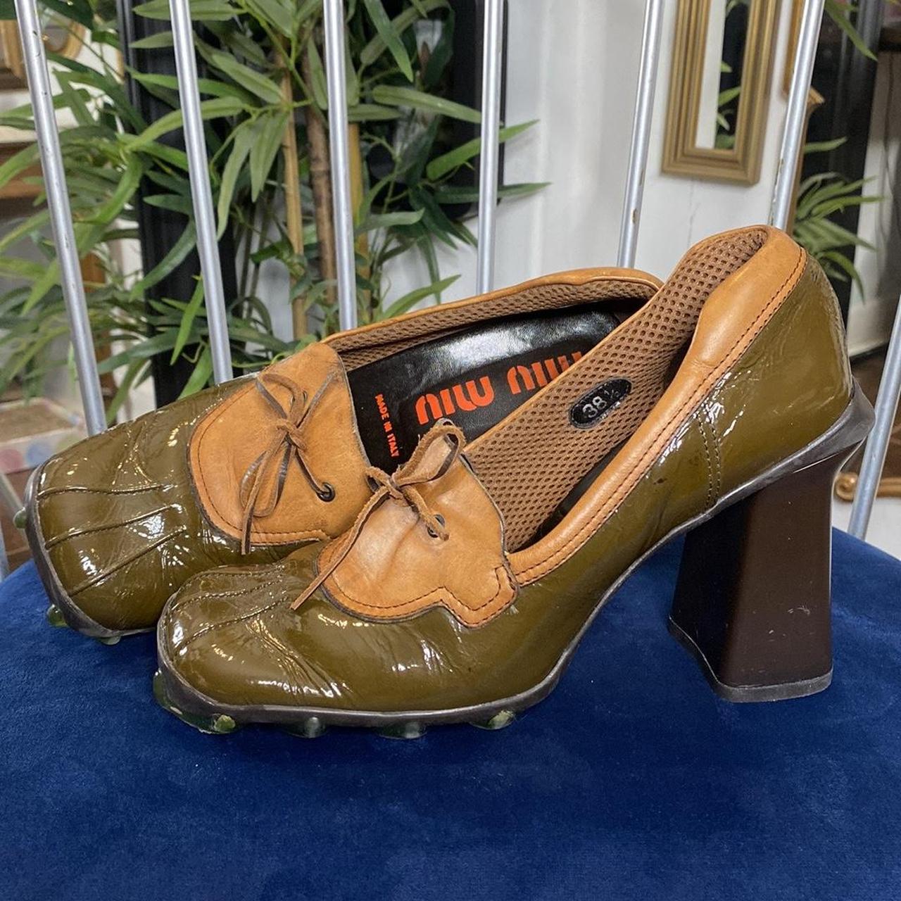 Vintage 1999 Miu Miu iconic bubble sole heels, size... - Depop