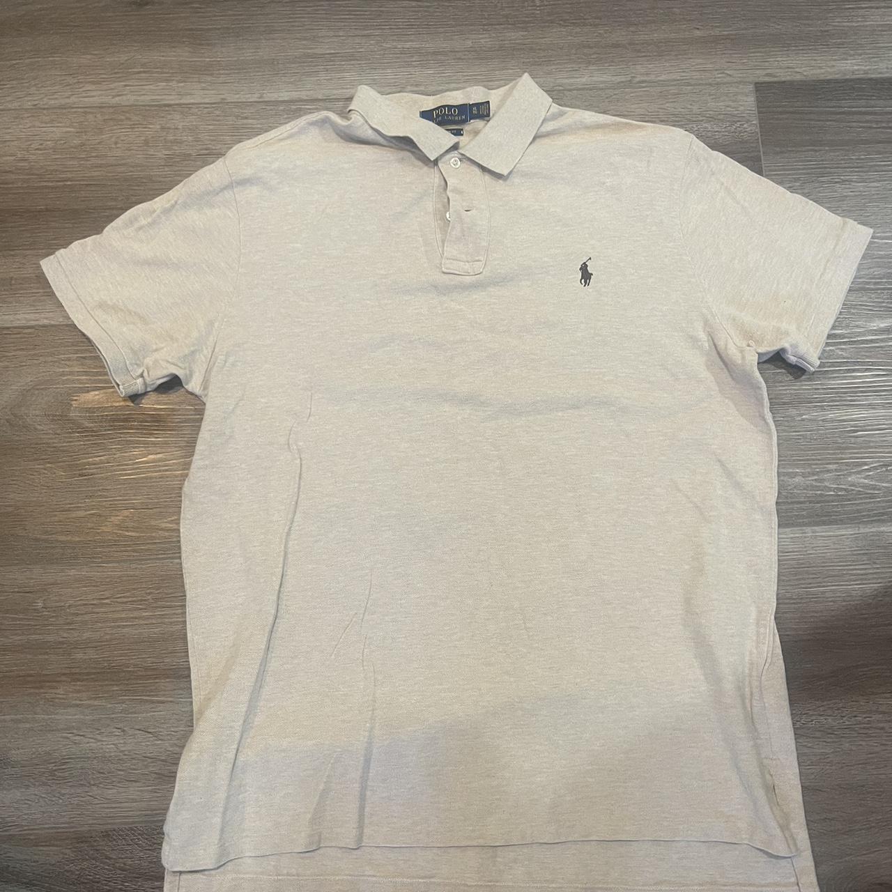 Ralph Lauren cream polo brown horse - Depop
