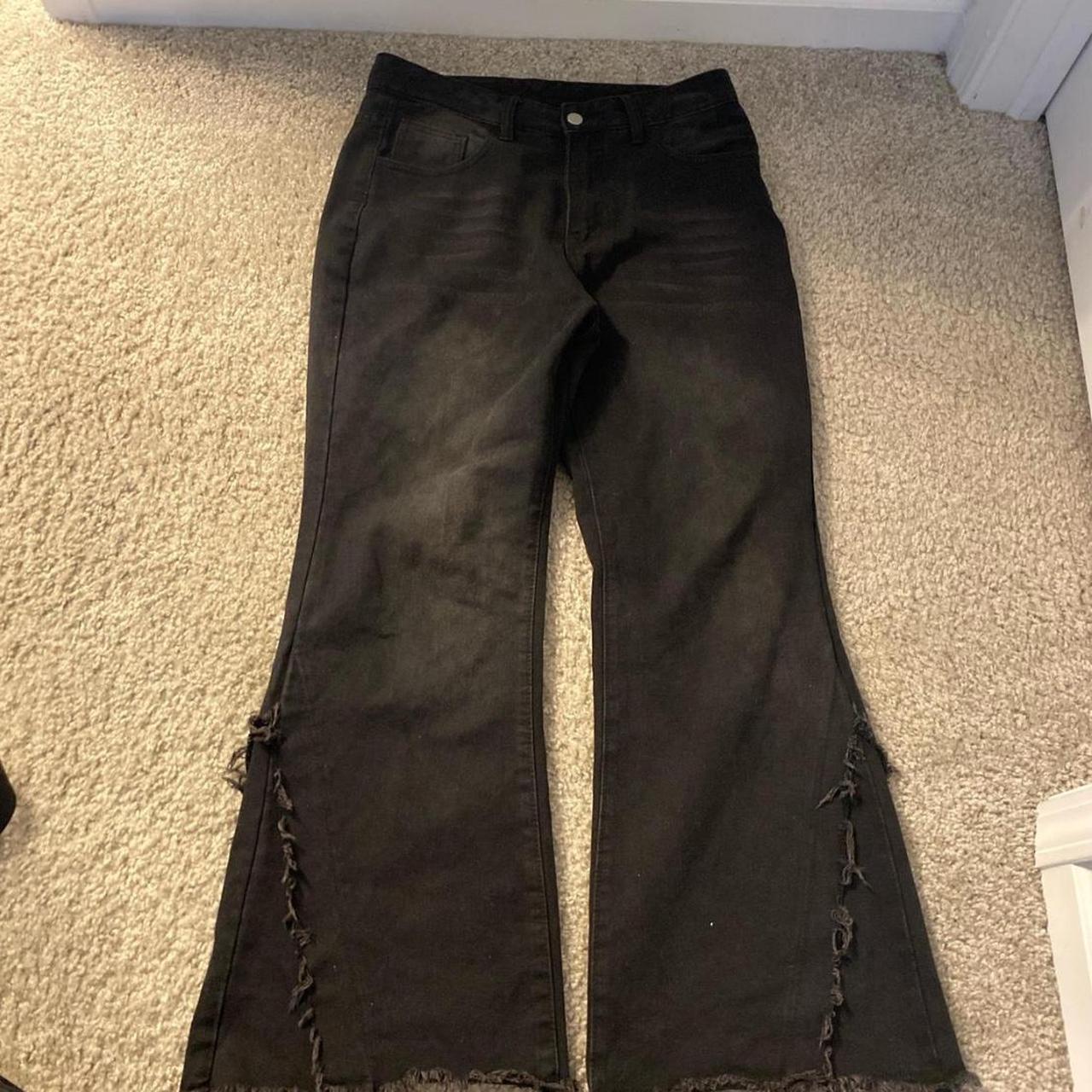 Custom Flared Streetwear Jeans * SIZE 31 Took me a... - Depop