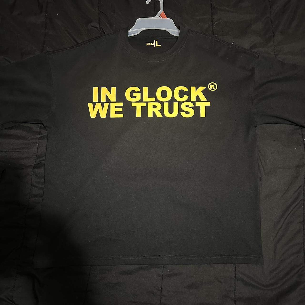 Black and yellow Glock We Trust streetwear tee... - Depop