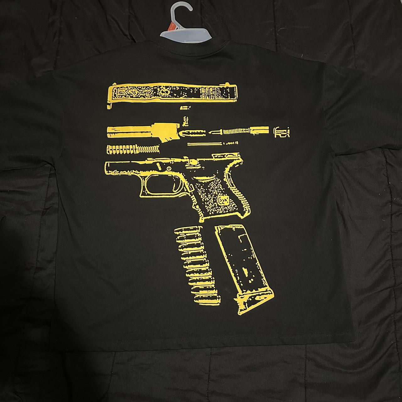 Black and yellow Glock We Trust streetwear tee... - Depop