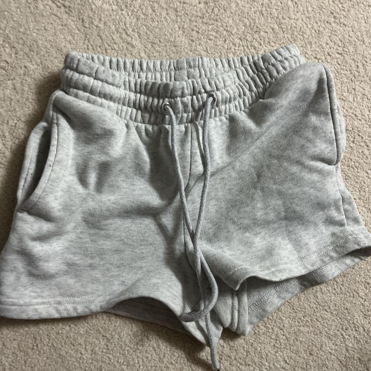 grey sweat shorts - brand LOVE STREAK - size small... - Depop