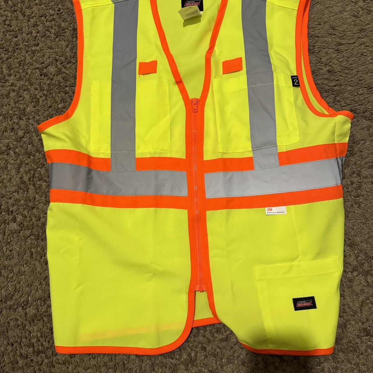 Neon Dickies Work Vest - Depop