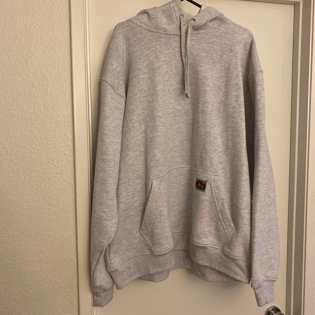 BEN DAVIS HEAVYWEIGHT HOODIE HEATHER GREY SIZE L - Depop