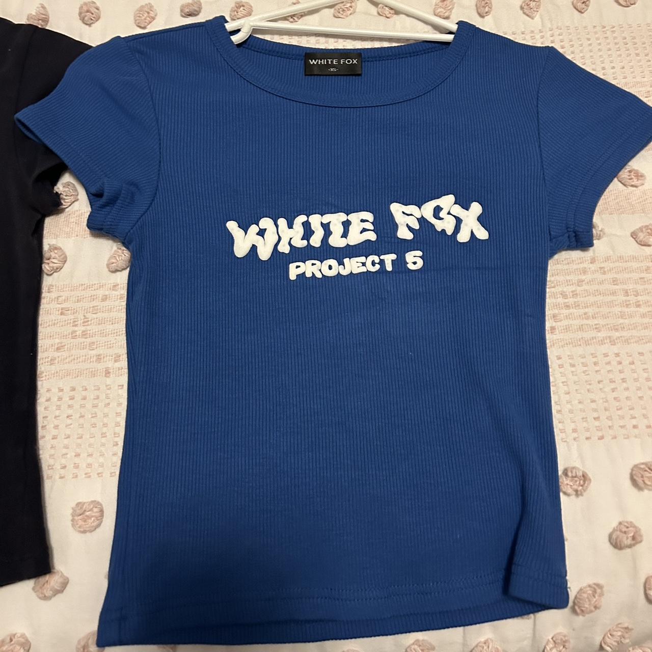 white fox crop top worn once and no signs of wear or... - Depop