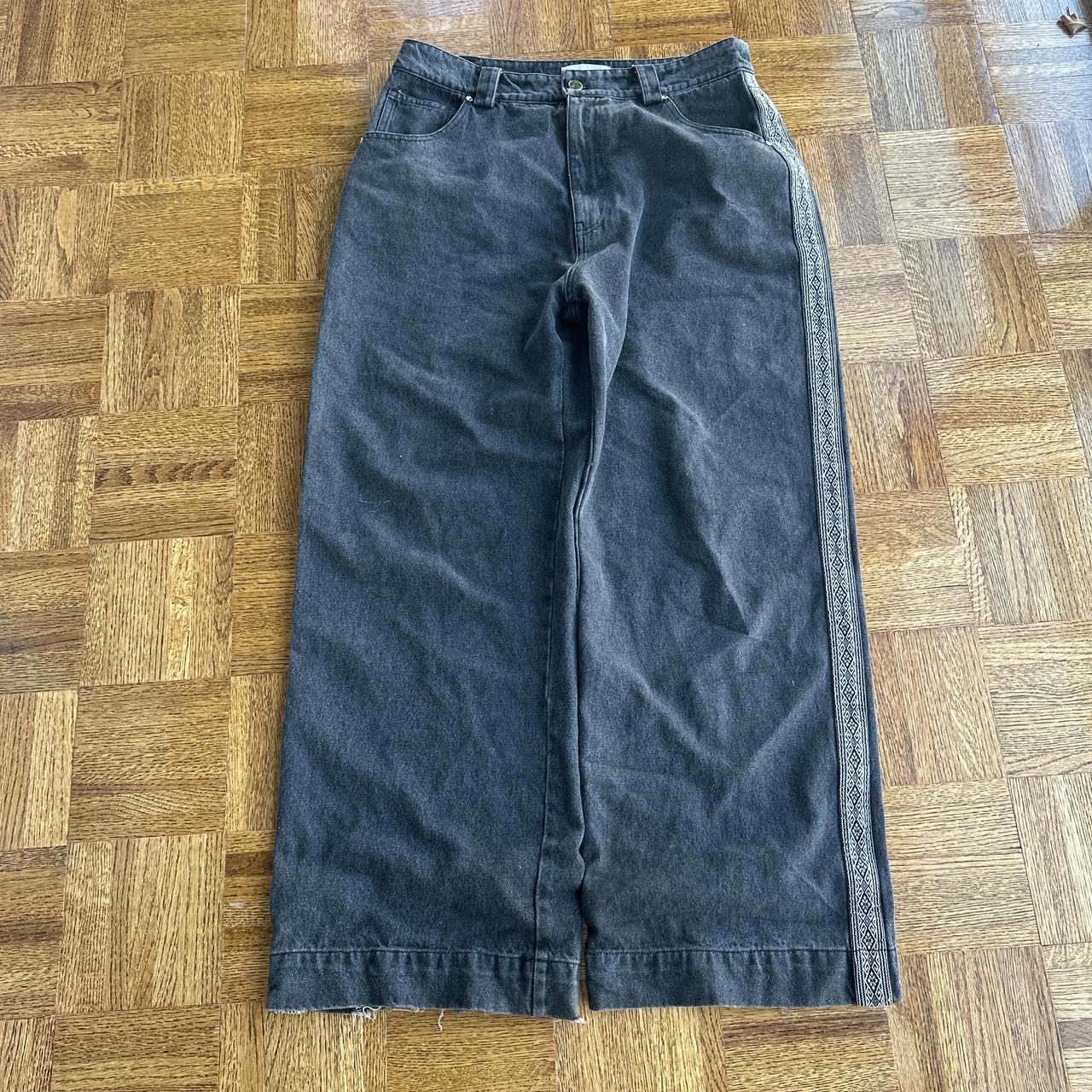 Super baggy Jnco like Aztec striped pants -Fits a... | Depop