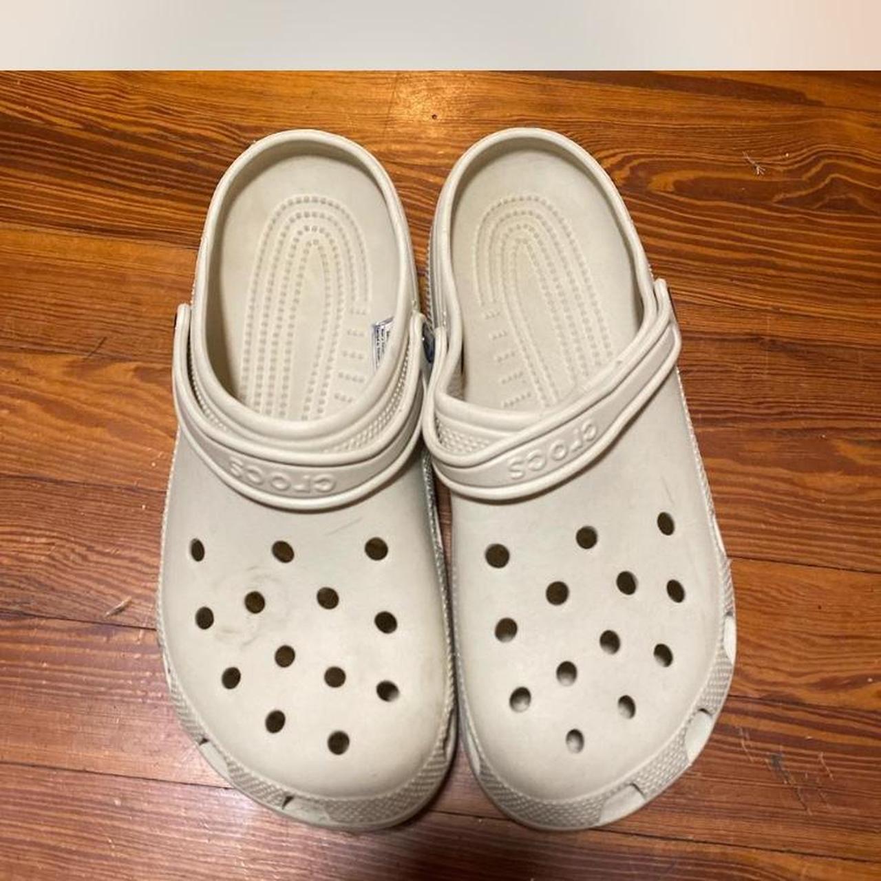 CROC BONE WHITE SIZE 10! Will accept offers - Depop