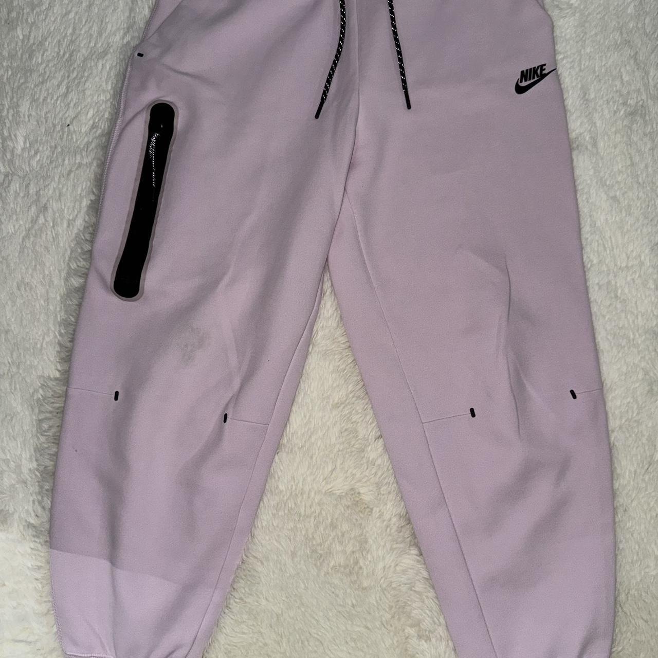 Women’s light pink Nike tech sweatpants, size s - Depop