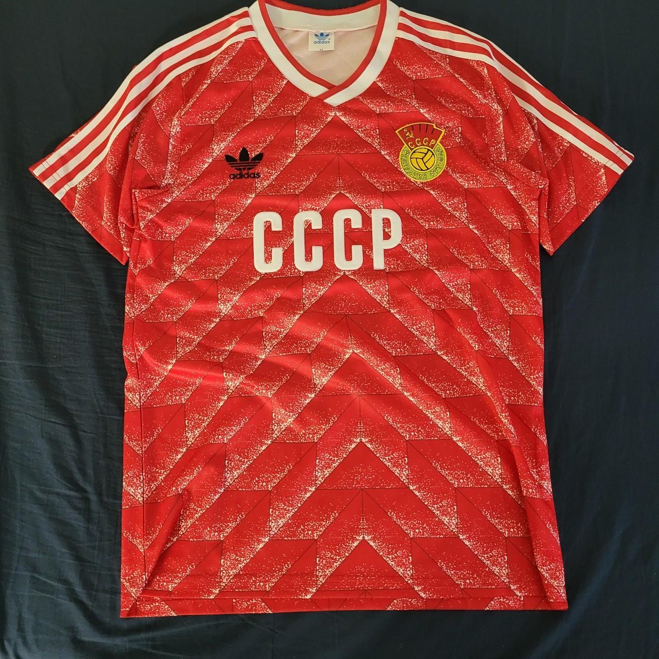 Soviet Union Football Shirt 1988 Adidas Home Russia... - Depop