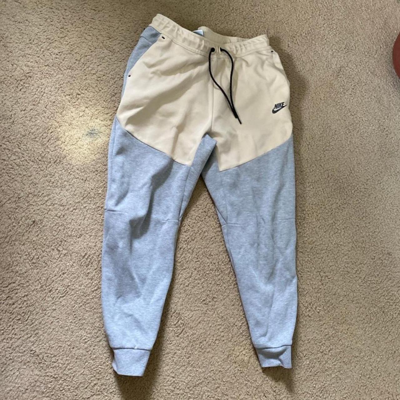 nike cream tech pants - Depop