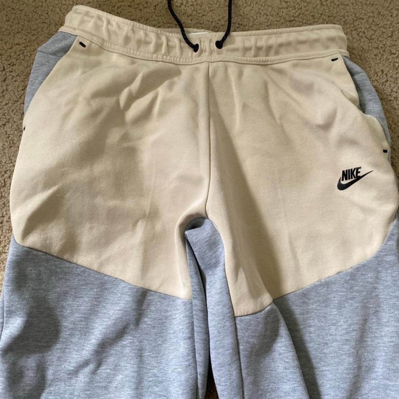 nike cream tech pants - Depop