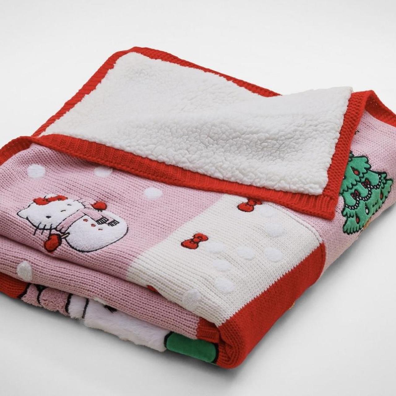 Hello Kitty Heirloom Sherpa-Back Throw - Depop