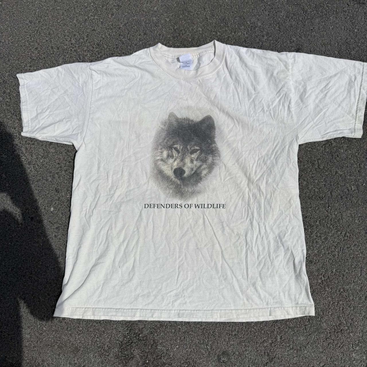 Nature style y2k wolf wildlife shirt - Size:... | Depop