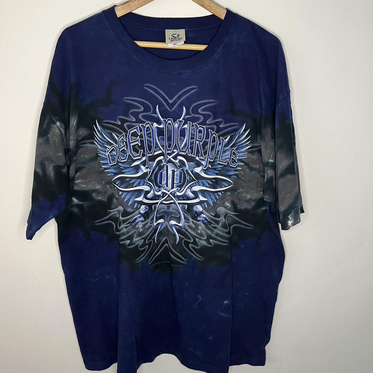 Liquid Blue Deep Purple Tie Dye t shirt Size... - Depop