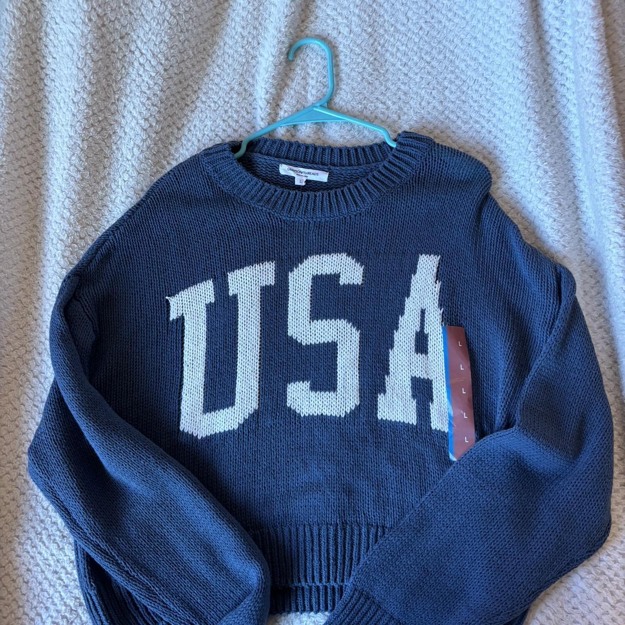 never worn knitted grayson threads pullover usa... - Depop