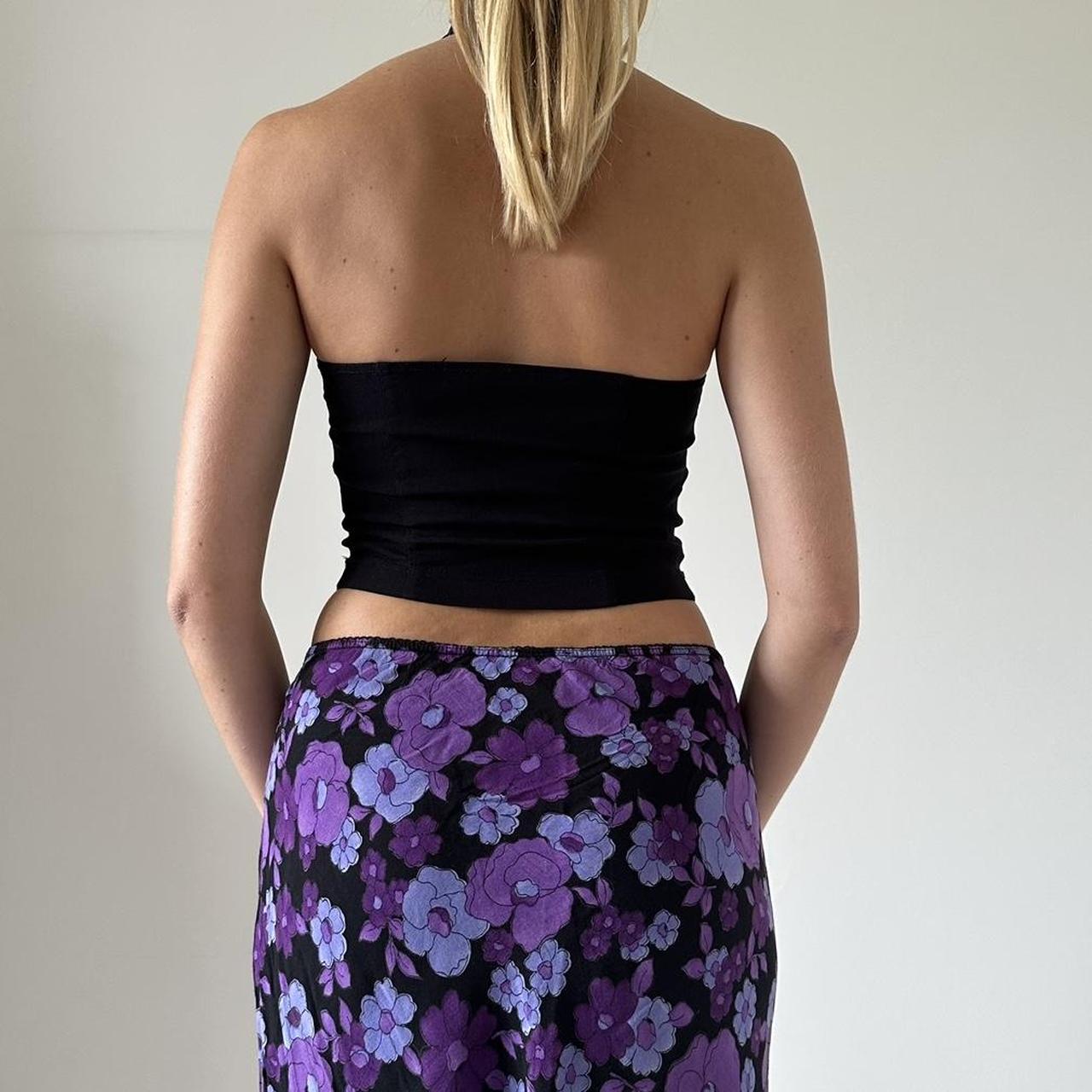 Black y2k party top. Vintage halterneck top with... - Depop