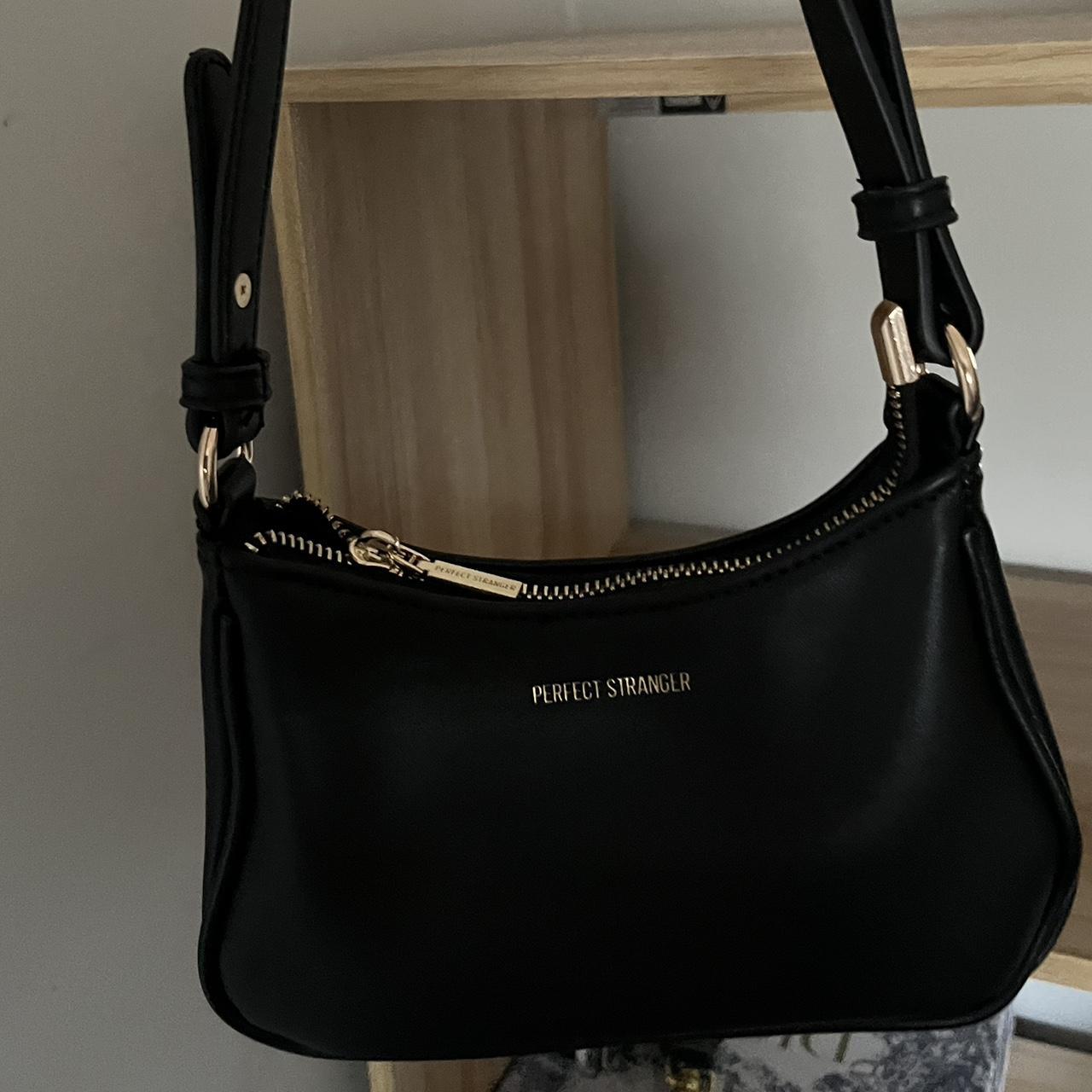 Perfect stranger black & gold shoulder bag - Depop
