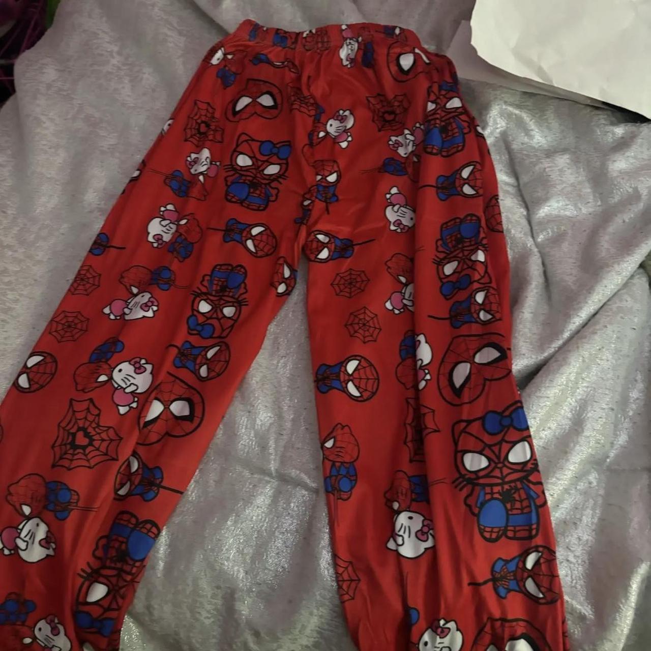 Spiderman x Hello kitty couples matching pants They... - Depop