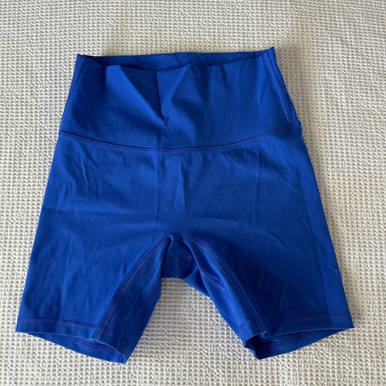Blue bike shorts Size S - Depop