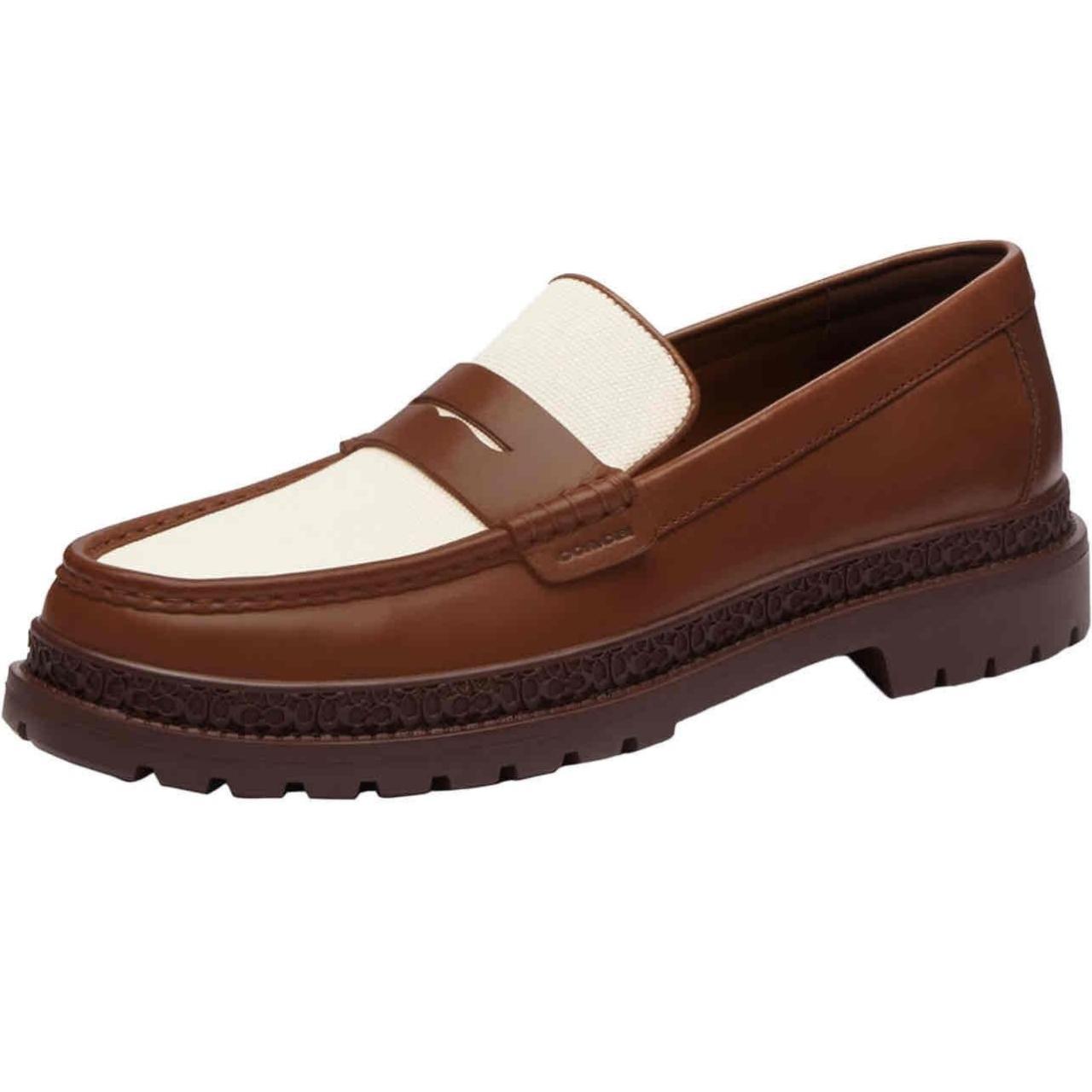 Coach Mens Cooper Loafer Leather & Canvas Size... - Depop