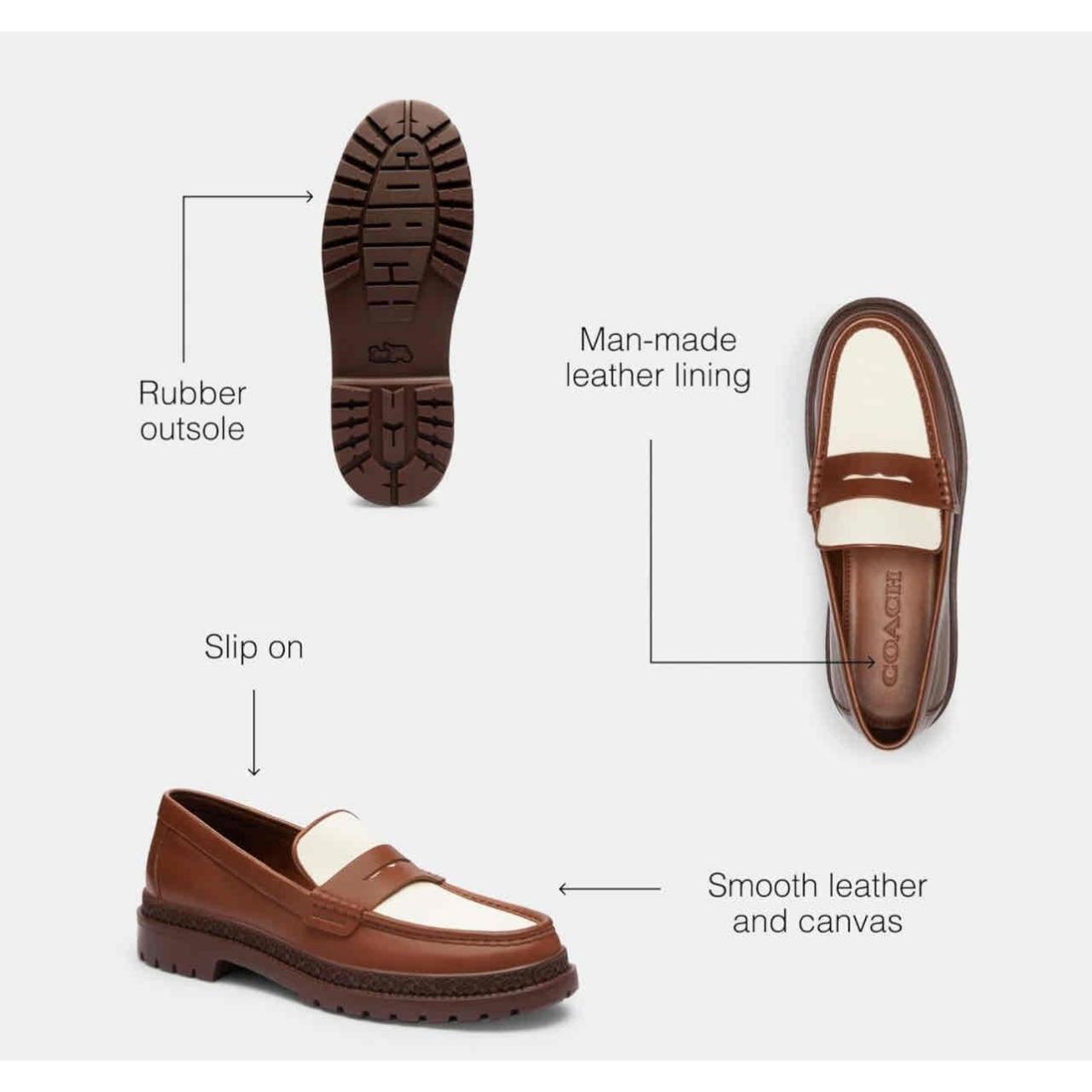 Coach Mens Cooper Loafer Leather & Canvas Size... - Depop