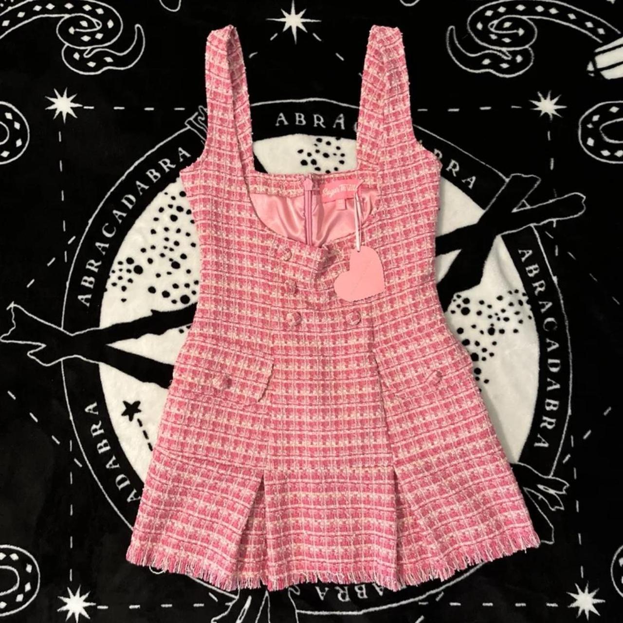 Secret Crush Tweed Pinafore Dress NWT size:XS I... - Depop