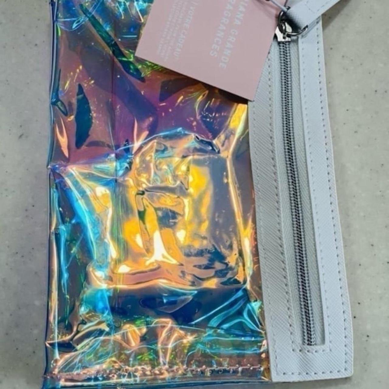 Ariana Grande White holographic clutch bag with... - Depop