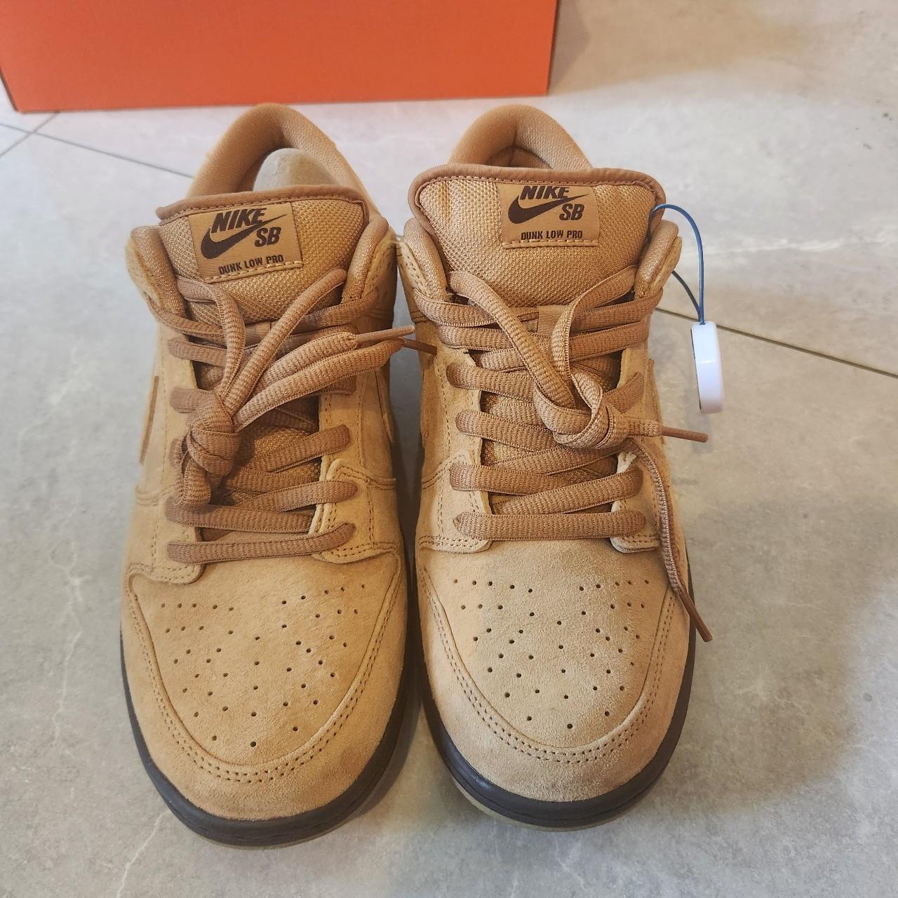 Low SB Dunks-Wheat Authenticated, bought for nephew... - Depop