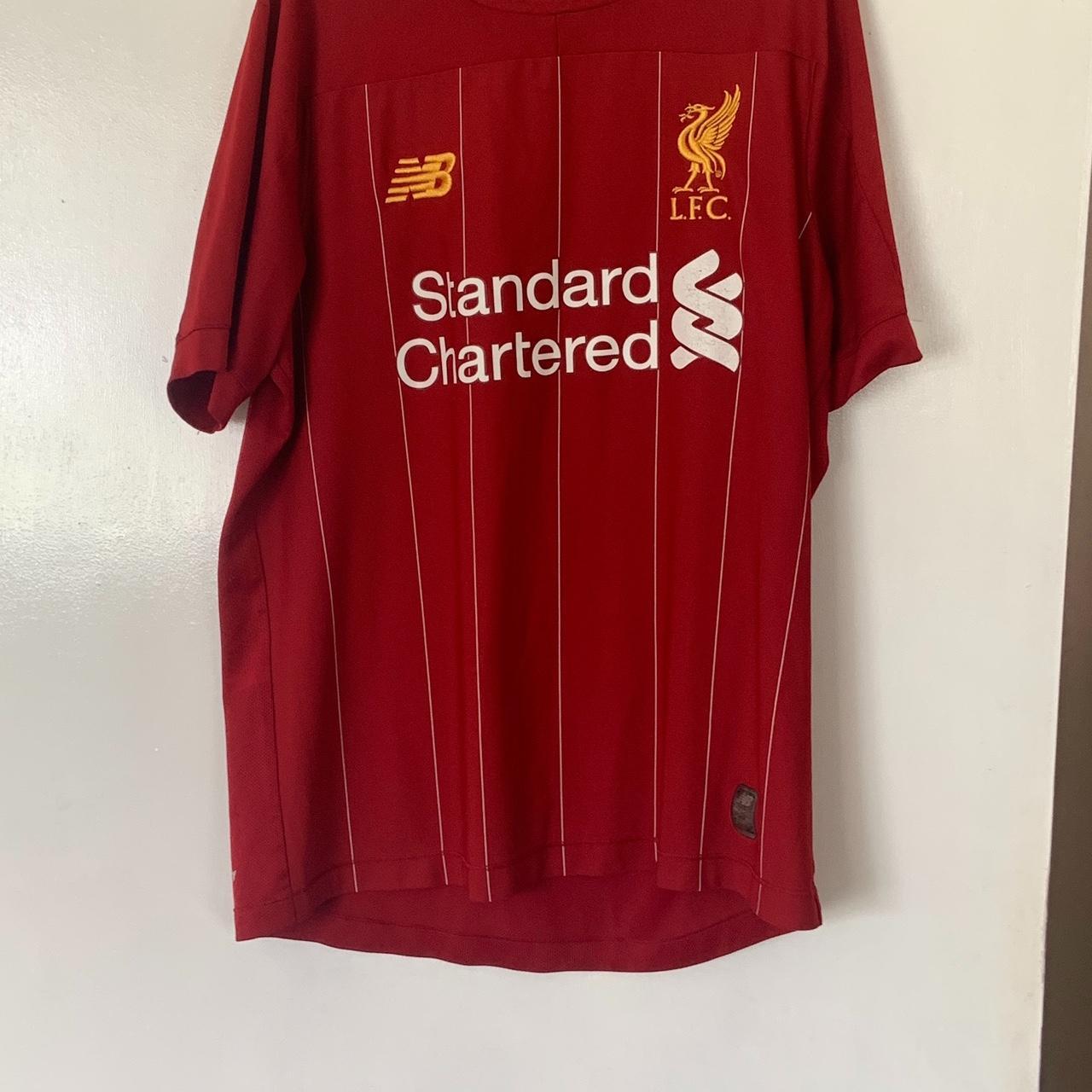 Liverpool New Balance Home Football Shirt Size small... - Depop