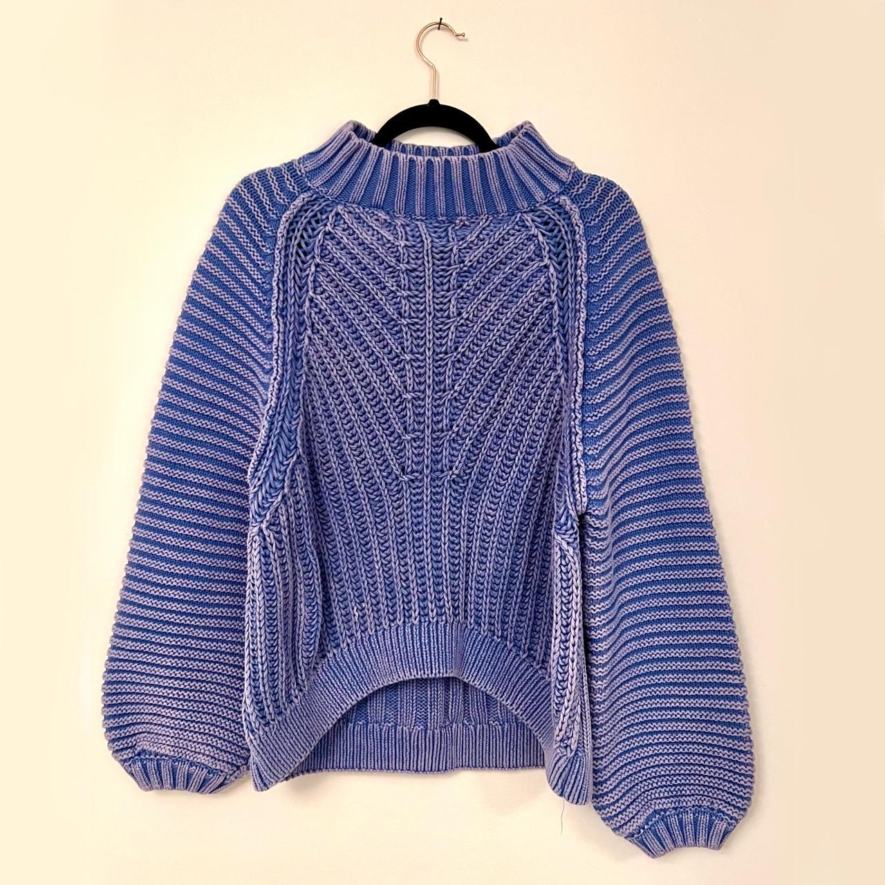 Free People Women's Purple Jumper | Depop