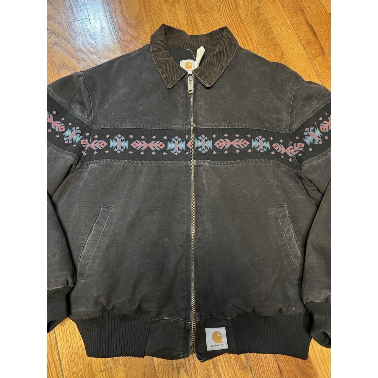Vintage Carhartt Aztec Santa Fe Jacket Size XXL Made... - Depop