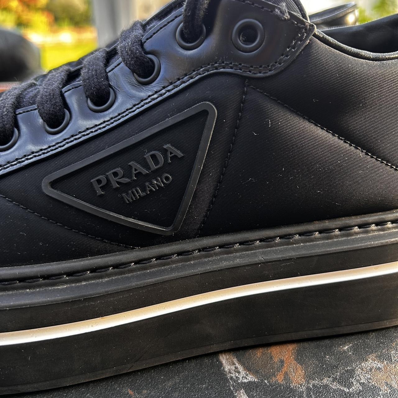 Prada low top black sneakers. Unisex but bought for... - Depop
