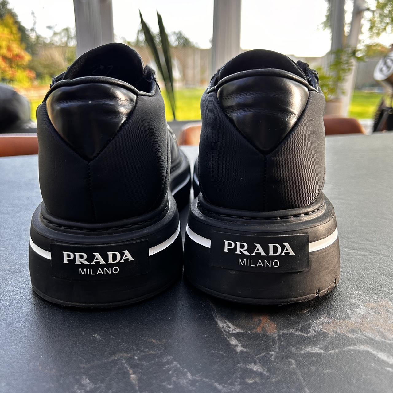 Prada low top black sneakers. Unisex but bought for... - Depop