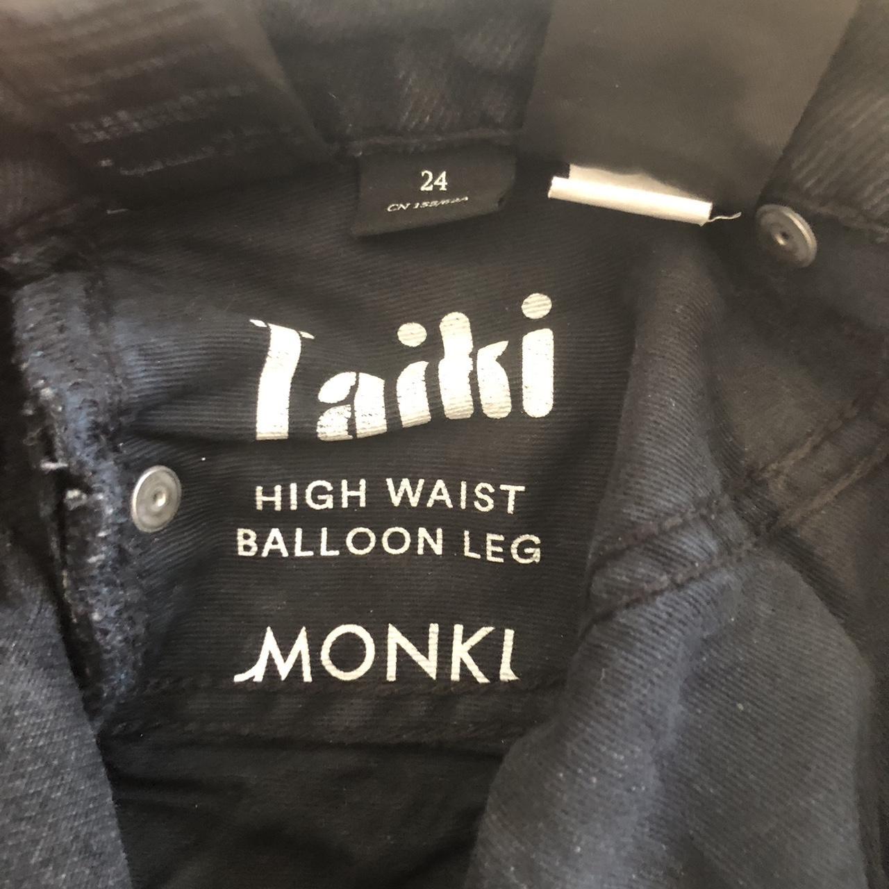 Monki size 24 taiki high waist jeans black - Depop