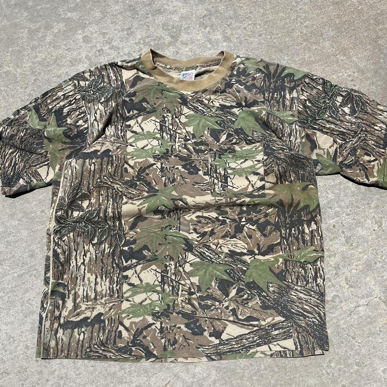 Vintage camo tee #vintage #camo #preloved #tee #80s - Depop