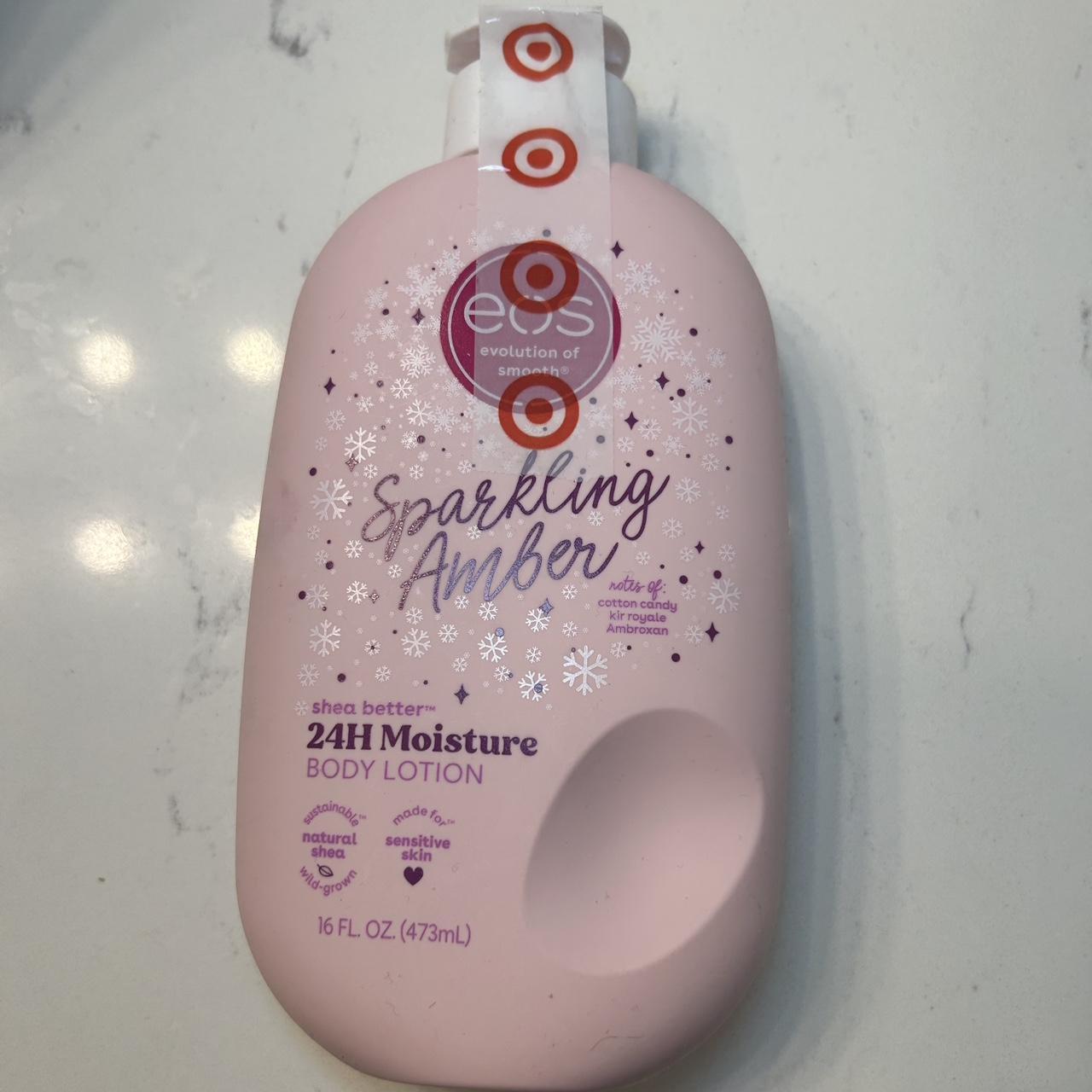 Pink EOS sparkling amber body lotion #bodycare #EOS... - Depop
