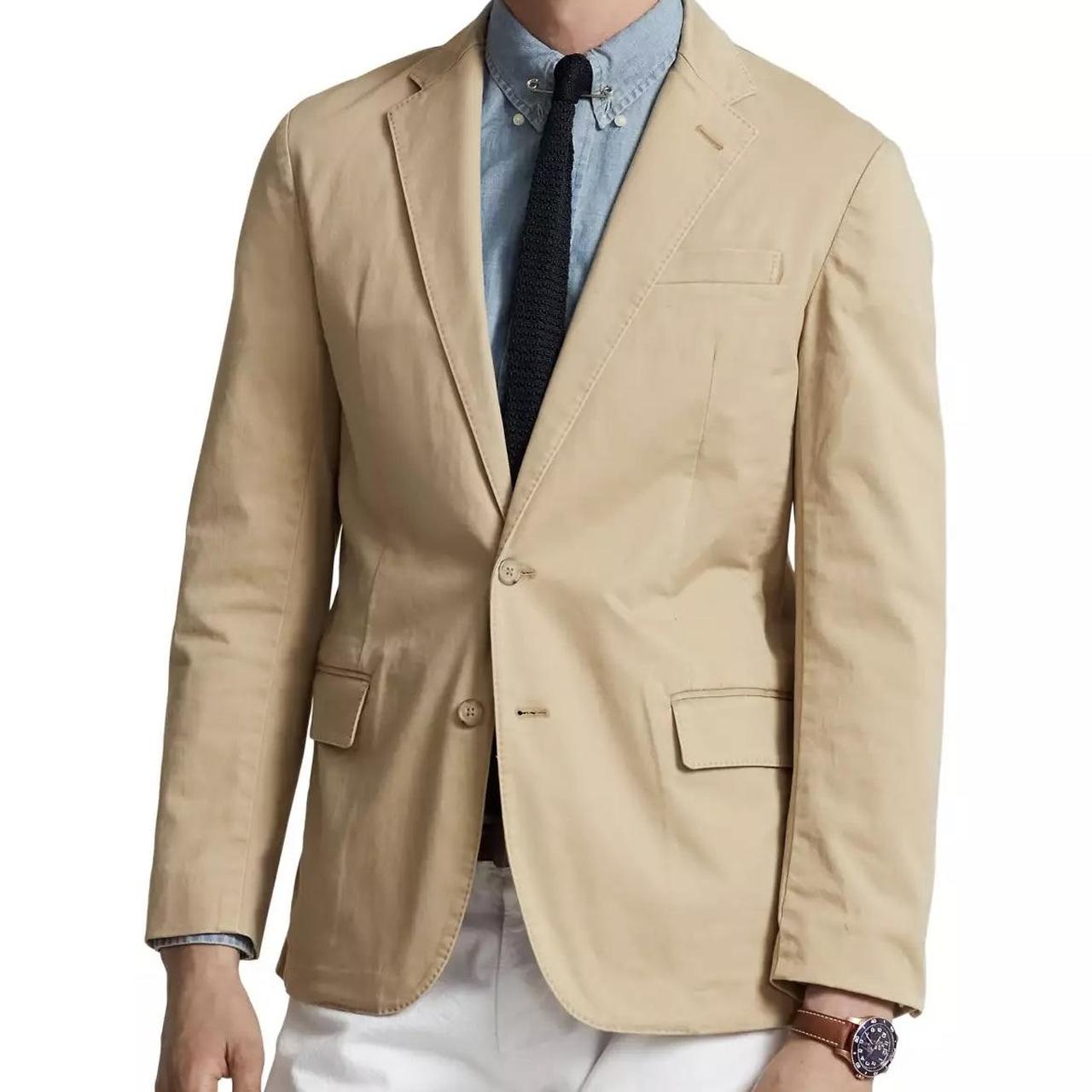 Polo Ralph Lauren Sport Coat Blazer, Tan Size... - Depop