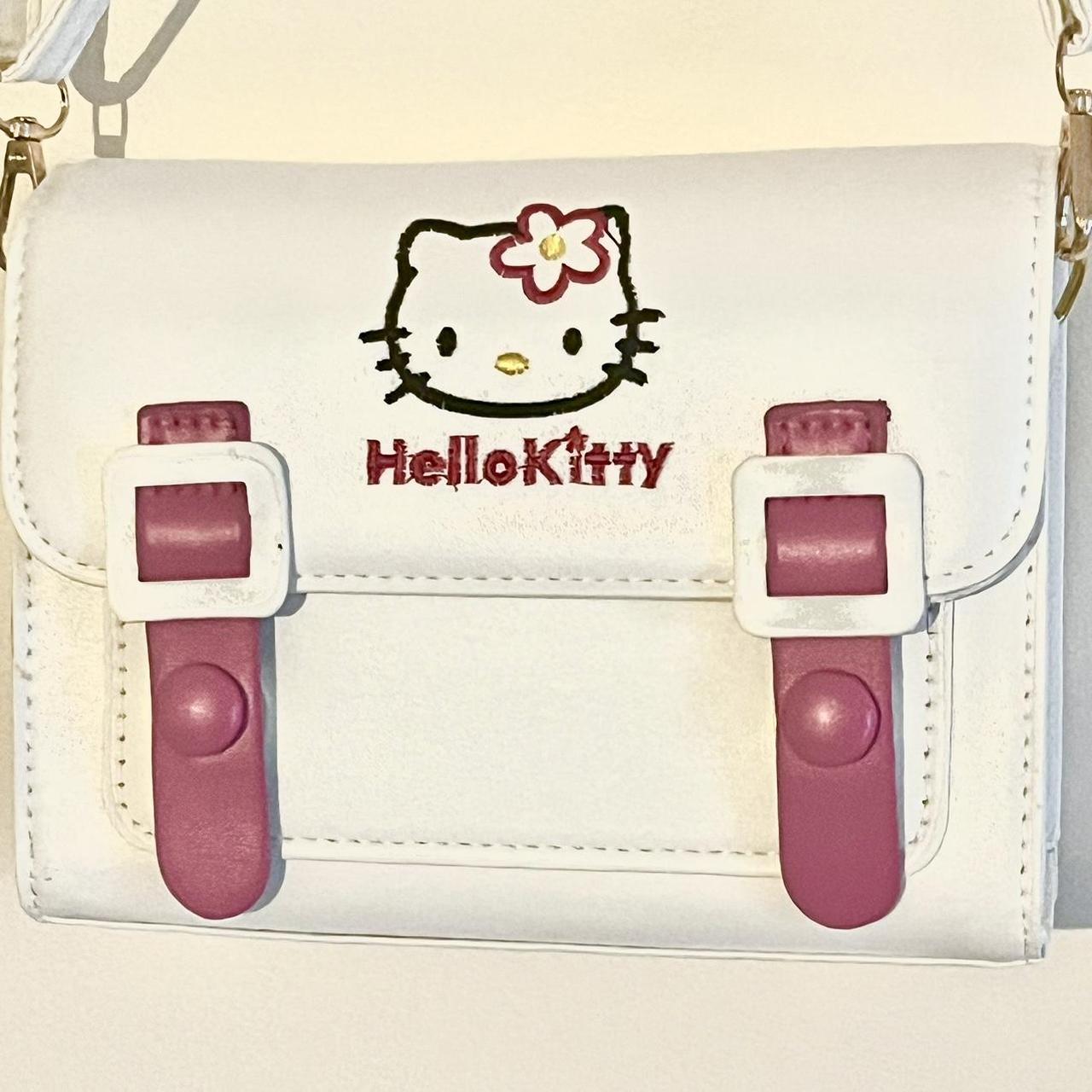 Cute small Hello Kitty white and pink bag - with... | Depop
