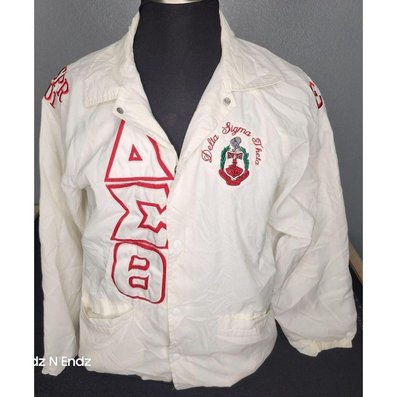 Delta Sigma Theta Sorority Jacket Large Cardinal... | Depop