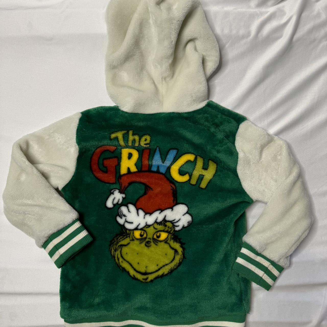 The Grinch Christmas hoodie jacket Size 4T Amazing... - Depop
