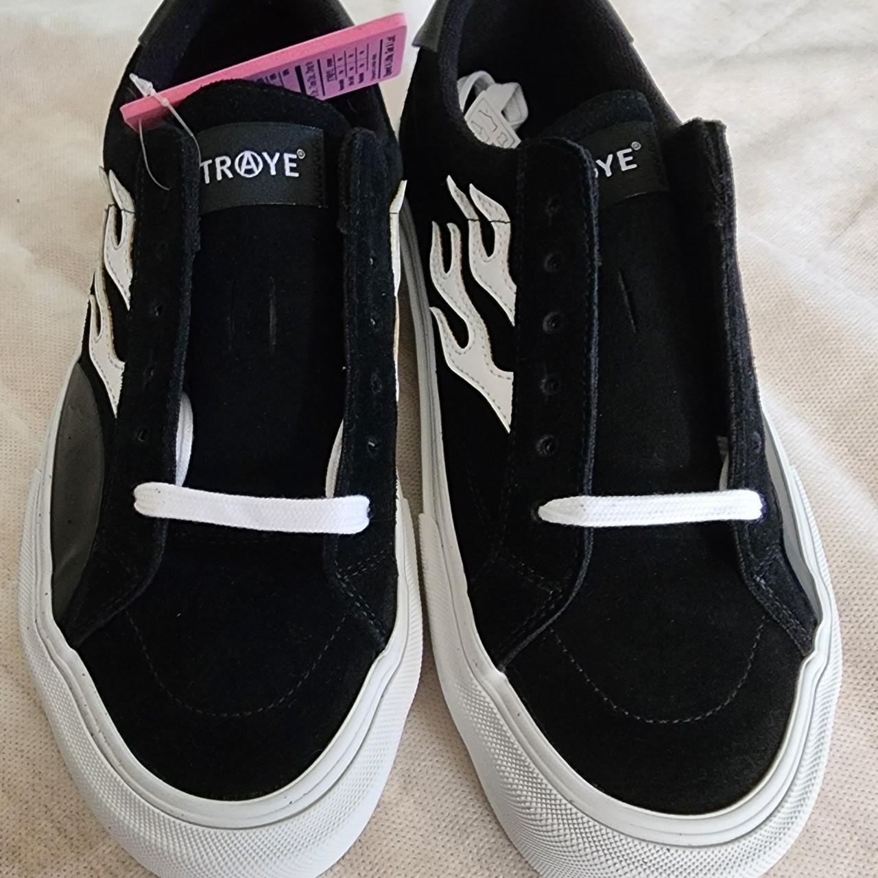 Men's shoes, Straye Logan black flame suefe Acid... - Depop