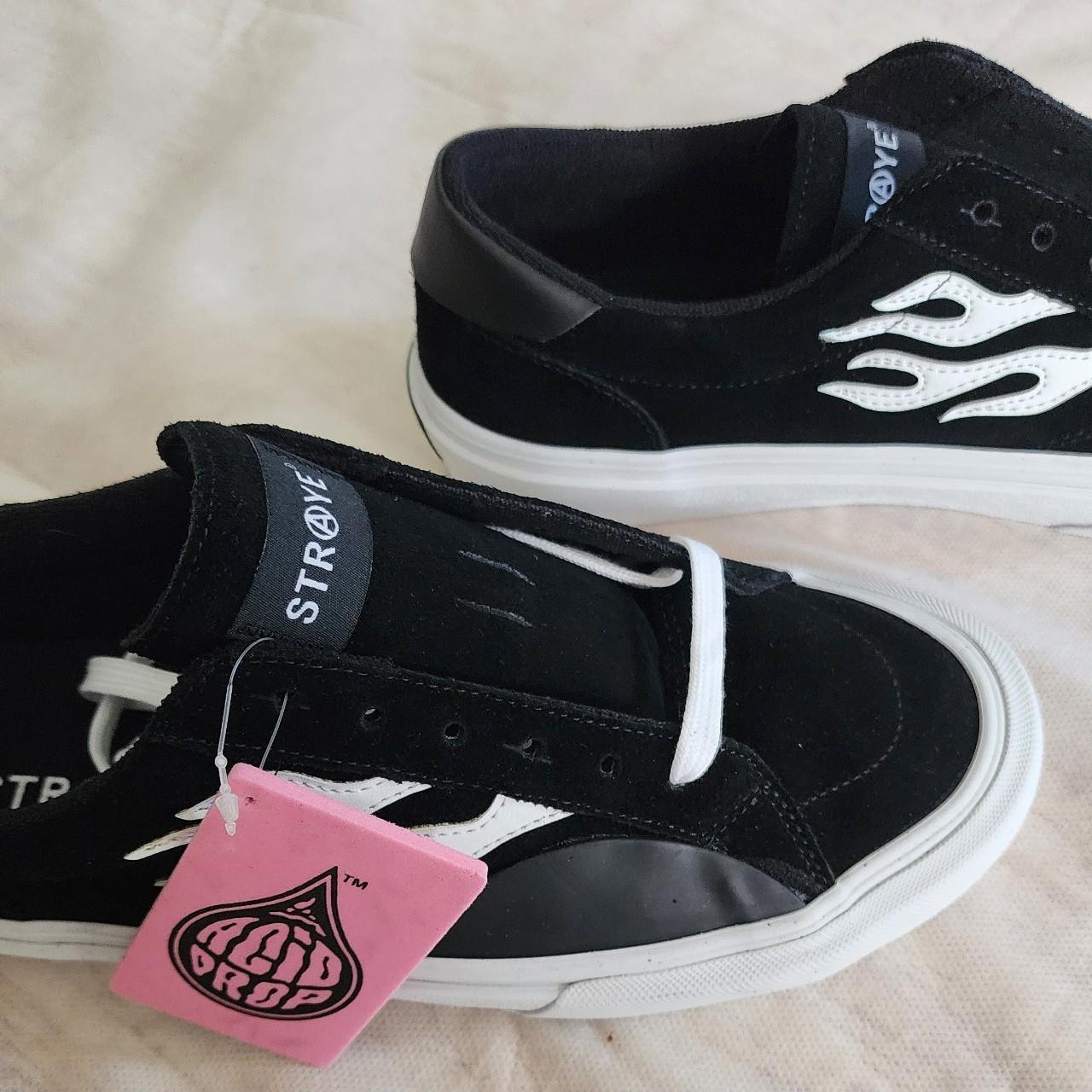 Men's shoes, Straye Logan black flame suefe Acid... - Depop