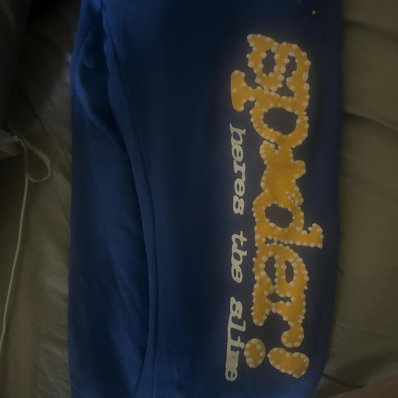 Blue and yellow Spider sweats #spider #sweats #sp5der | Depop