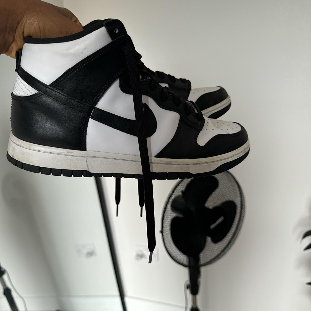 Nike panda dunk high in very good condition Uk size 8.5 | Depop
