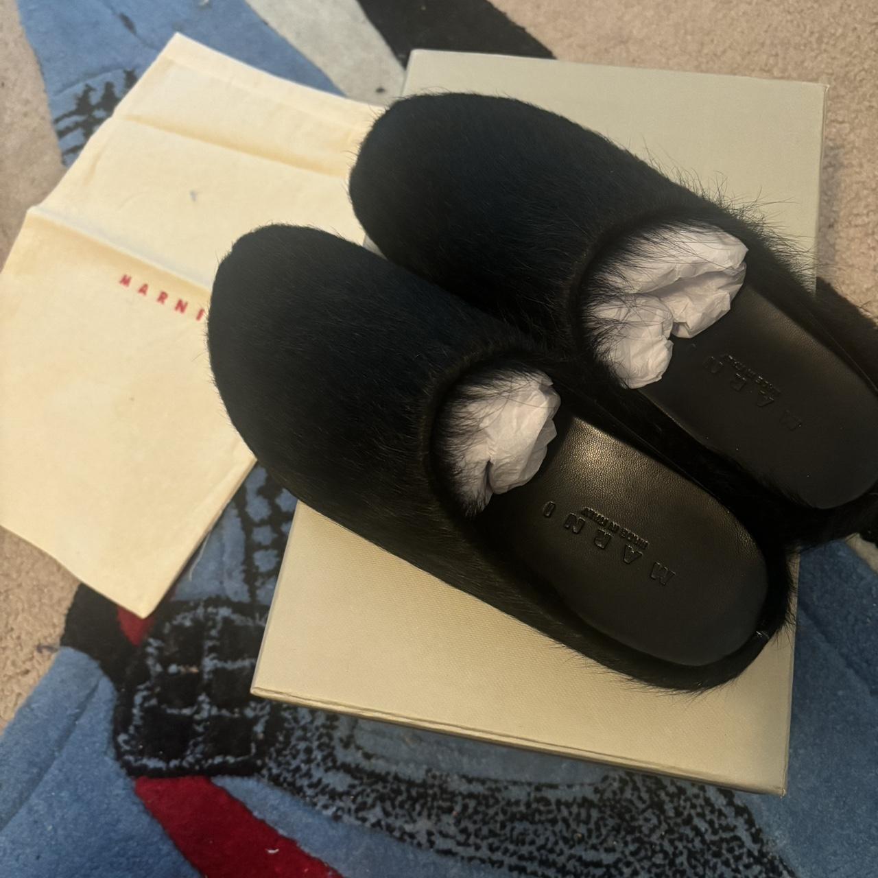 Black Marni slides - Depop