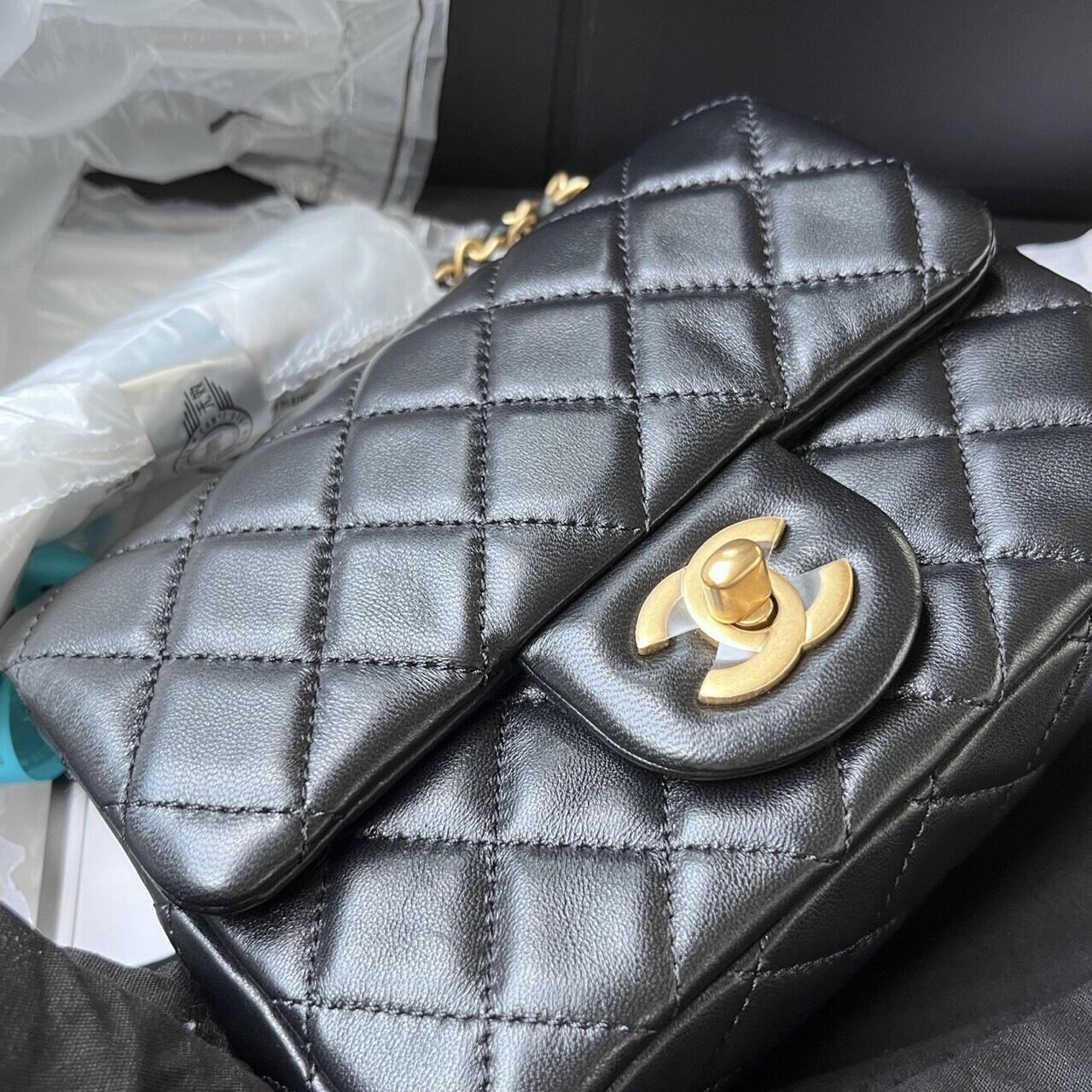 CHANEL Small Golden Ball CF Fang Fatty Classic... - Depop