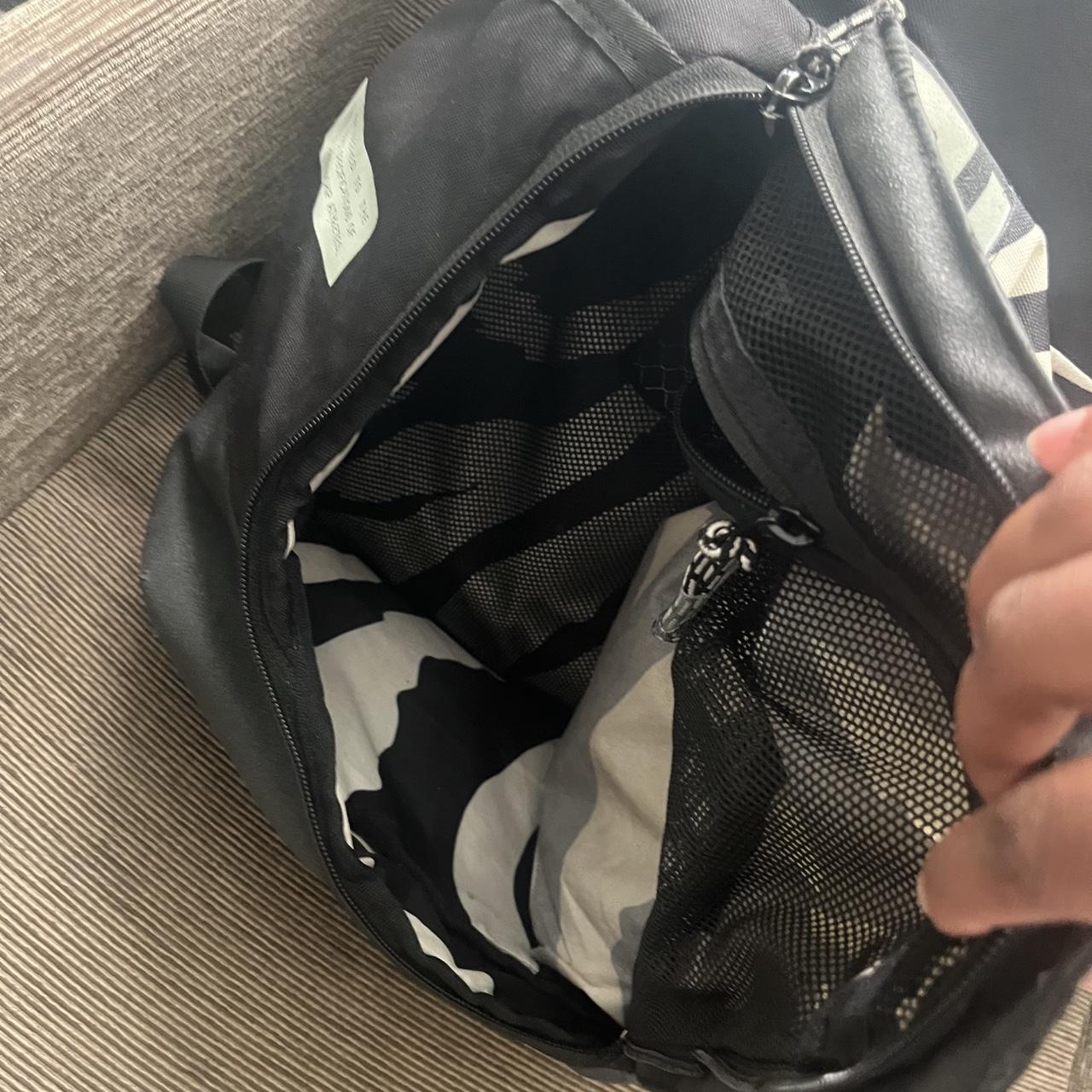nike hoops elite back pack zebra one of the zippers... - Depop