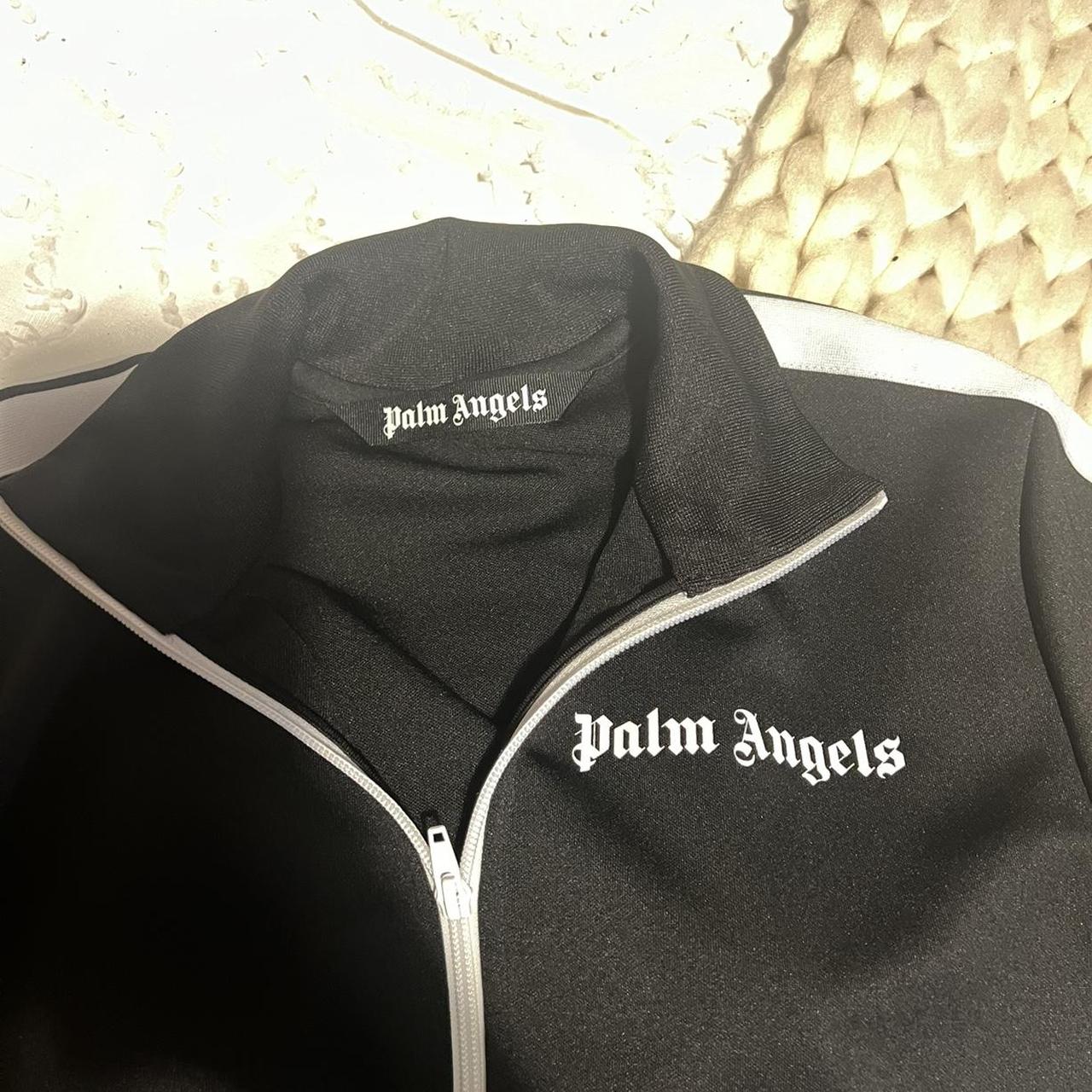 Mens black palm angels tracksuit Size small top Size... - Depop